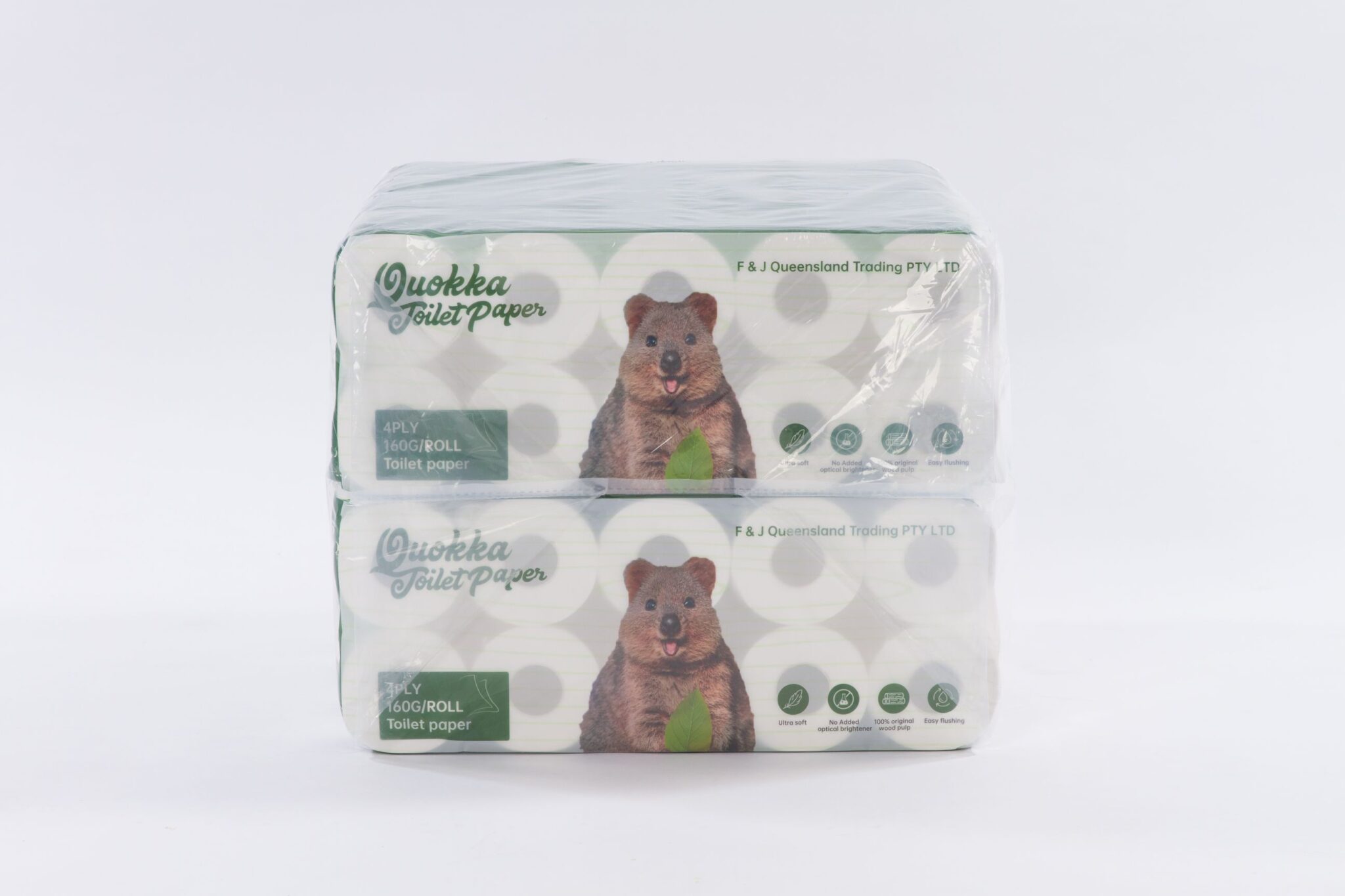 4ply 80 Rolls Quokka Toilet Paper Rolls - No Wrapper