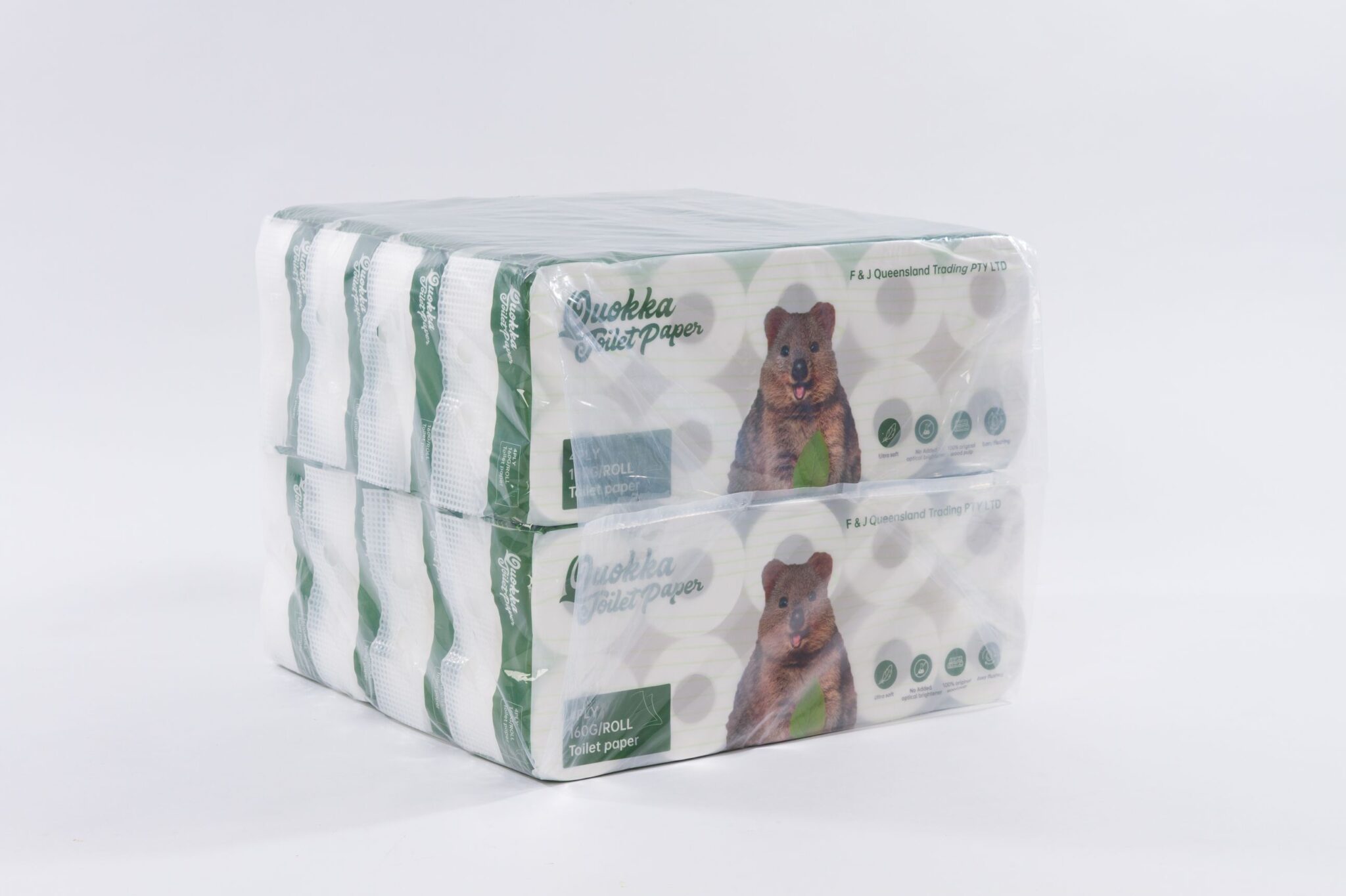 4ply 80 Rolls Quokka Toilet Paper Rolls - No Wrapper