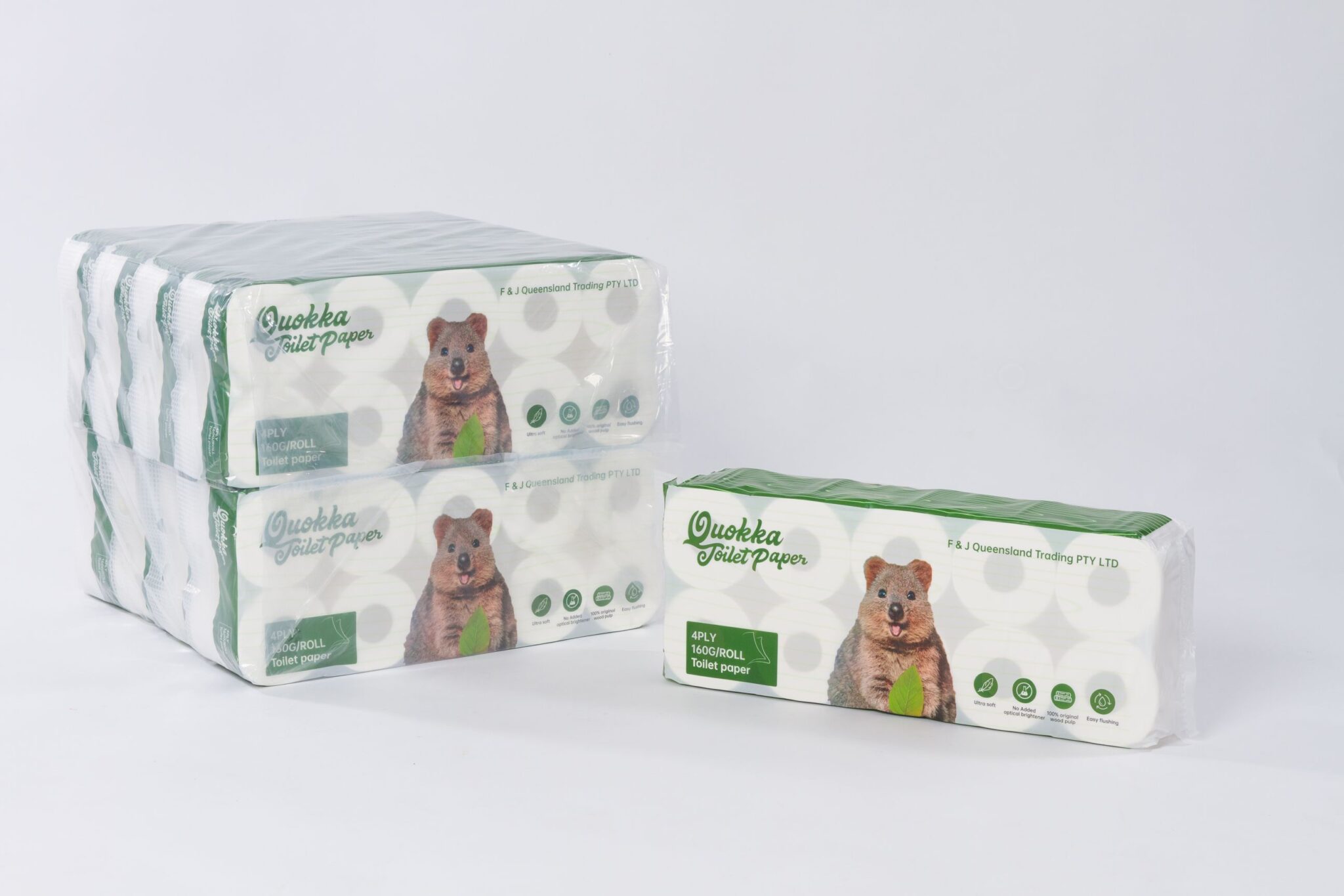 4ply 80 Rolls Quokka Toilet Paper With Wrapper